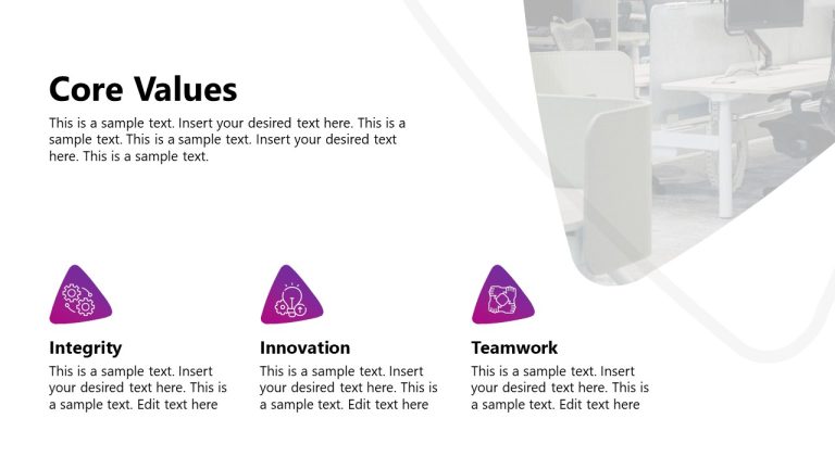 Core Values Slide - Corporate Culture Slide Template - SlideModel