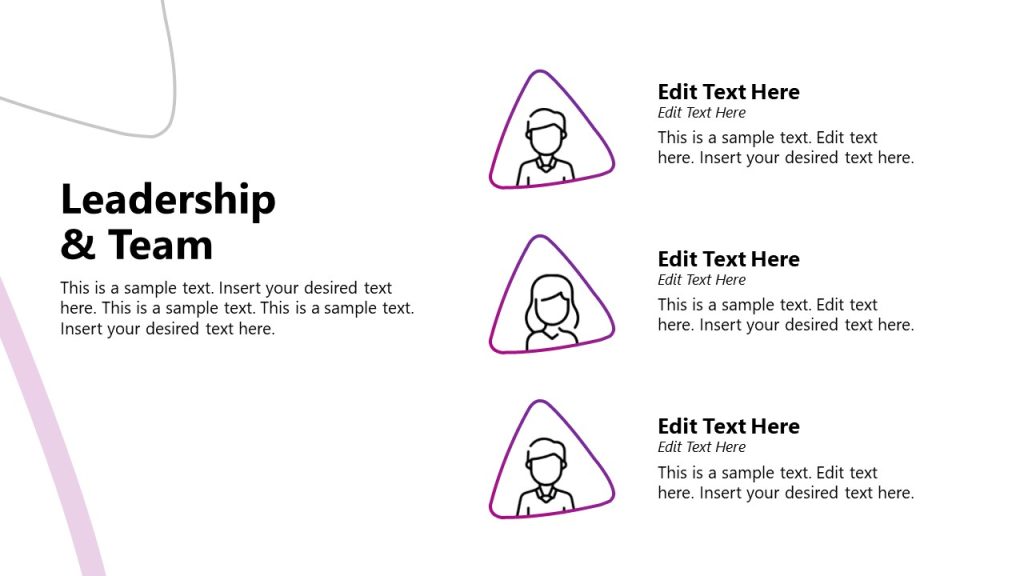 Customizable Leadership & Team Slide - SlideModel