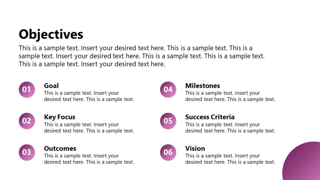 Template Slide for Objectives Presentation - Seminar PPT Template ...
