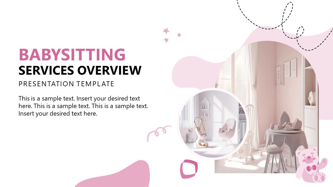 Cover Slide - Babysitting Services PPT Template - SlideModel