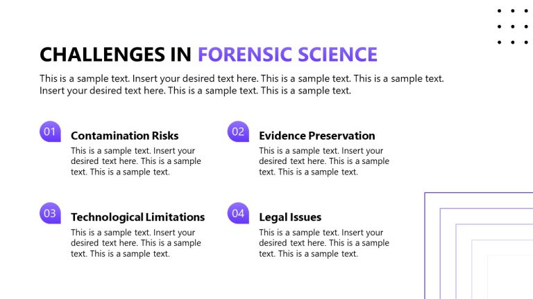 Challenges in Forensic Science PPT Slide - SlideModel