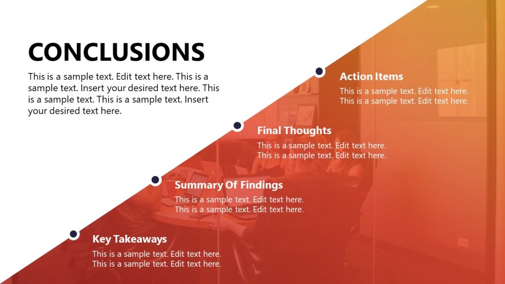 Editable Conclusions Slide - Business Lines Corporate Template - SlideModel