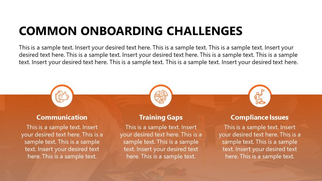 Common Onboarding Challenges PPT Slide - SlideModel