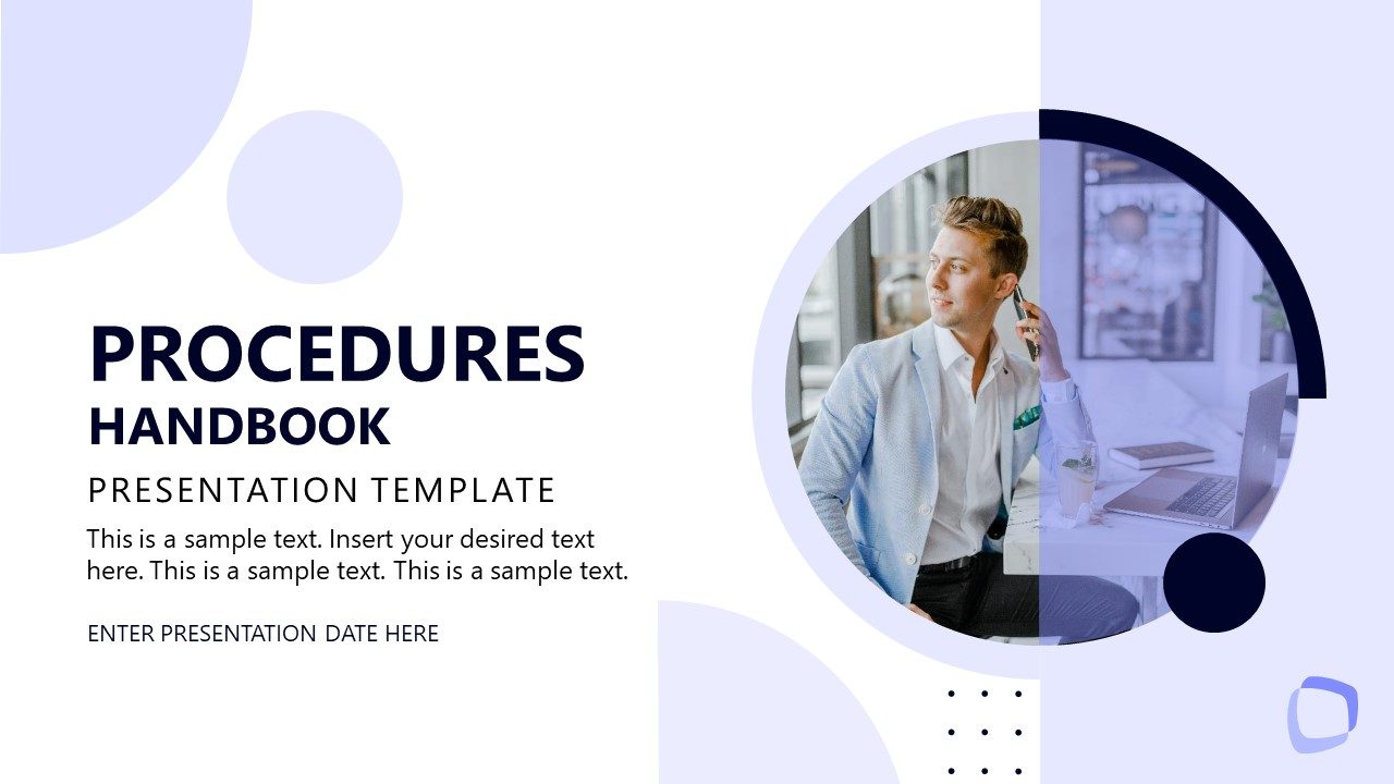 Procedures Handbook Template Cover Slide - SlideModel