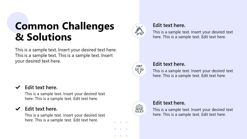 Common Challenges and Solutions Slide - Procedures Handbook - SlideModel