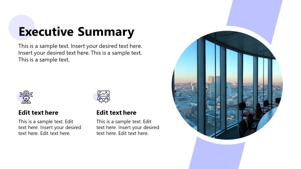 Executive Summary Slide for PowerPoint - Procedures Handbook - SlideModel