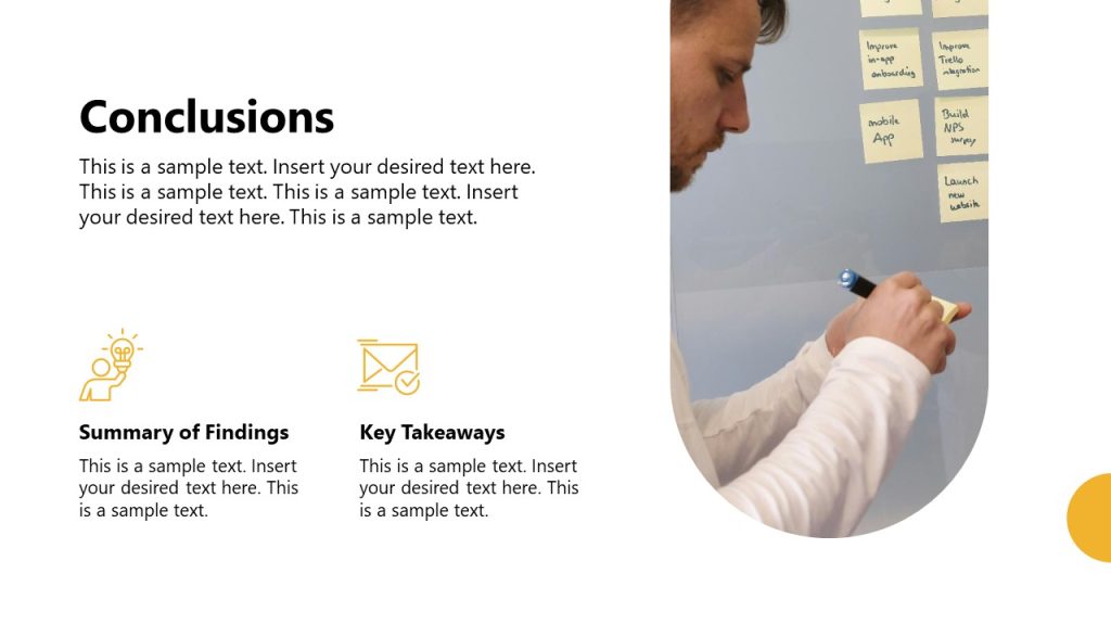 Editable Conclusions PowerPoint Template Slide - SlideModel