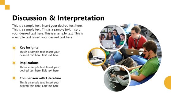 Discussion & Interpretation Slide - Capstone Project Template - SlideModel