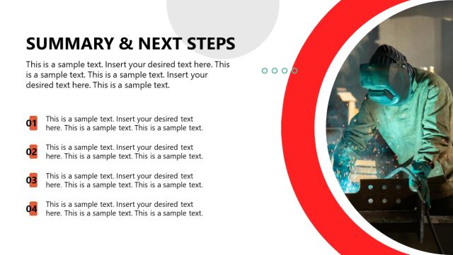 Summary & Next Steps Presentation Slide - SlideModel