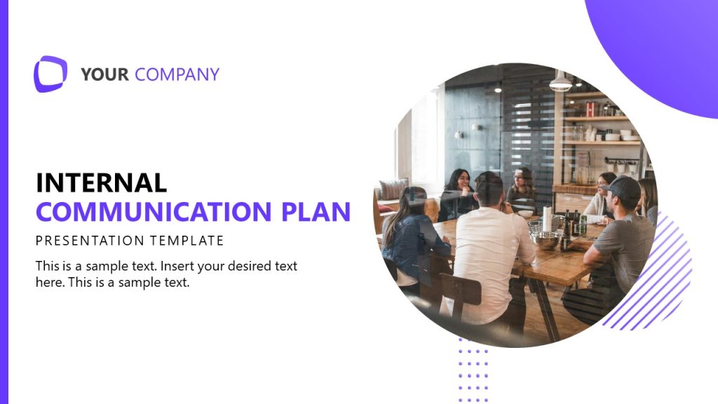 Cover Slide - Internal Communication Plan PPT Template - SlideModel Cover Slide - Internal Communication Plan PPT Template - SlideModel
