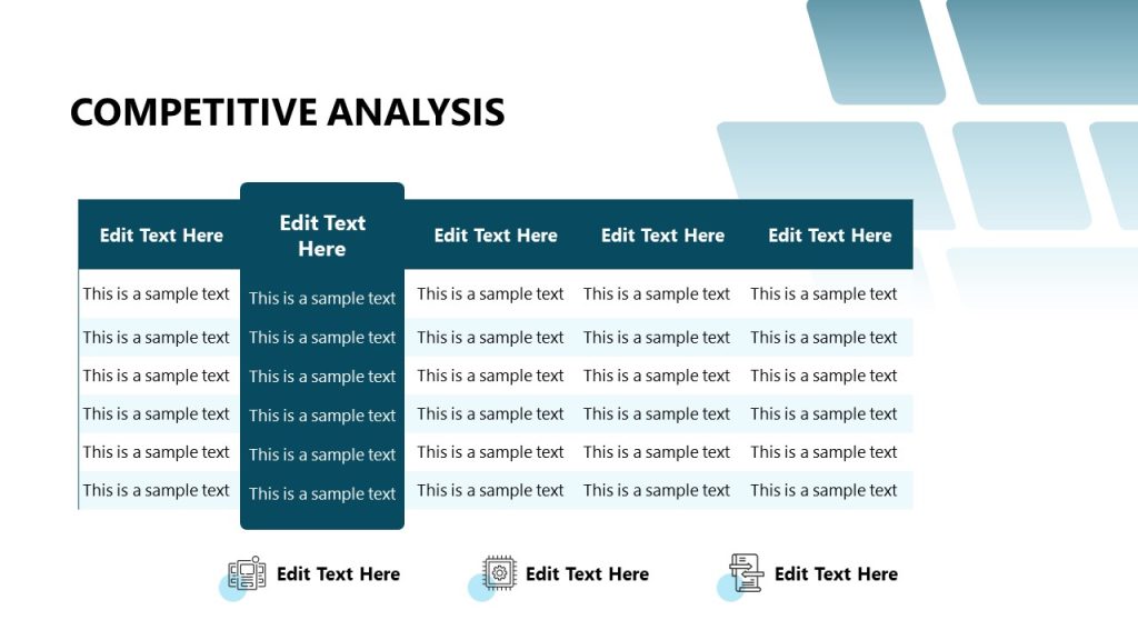 Competitive Analysis Slide with Table - Business Slide Deck - SlideModel