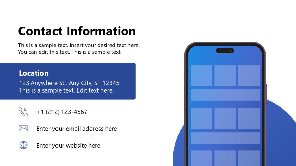 Contact Information Presentation Template Slide - SlideModel