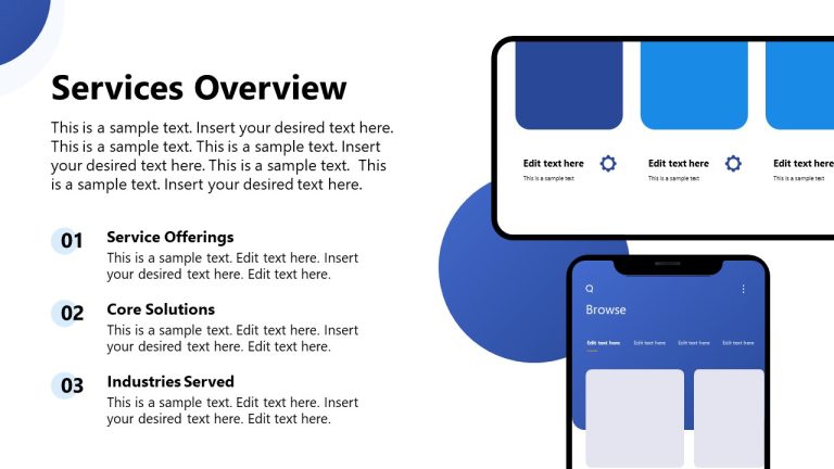 Services Overview Slide - Tech Company Presentation - SlideModel