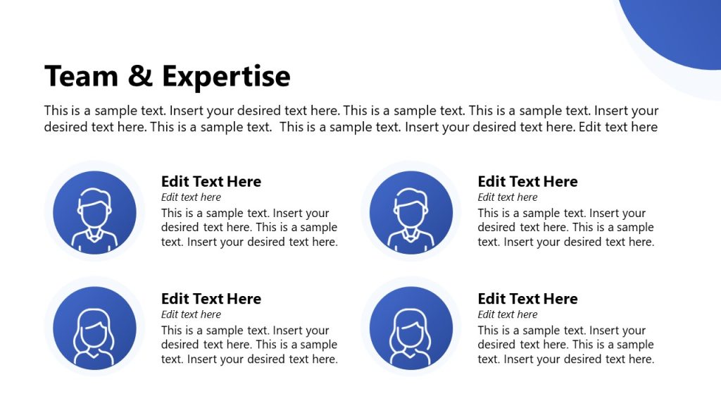 Team & Expertise Presentation Slide - SlideModel