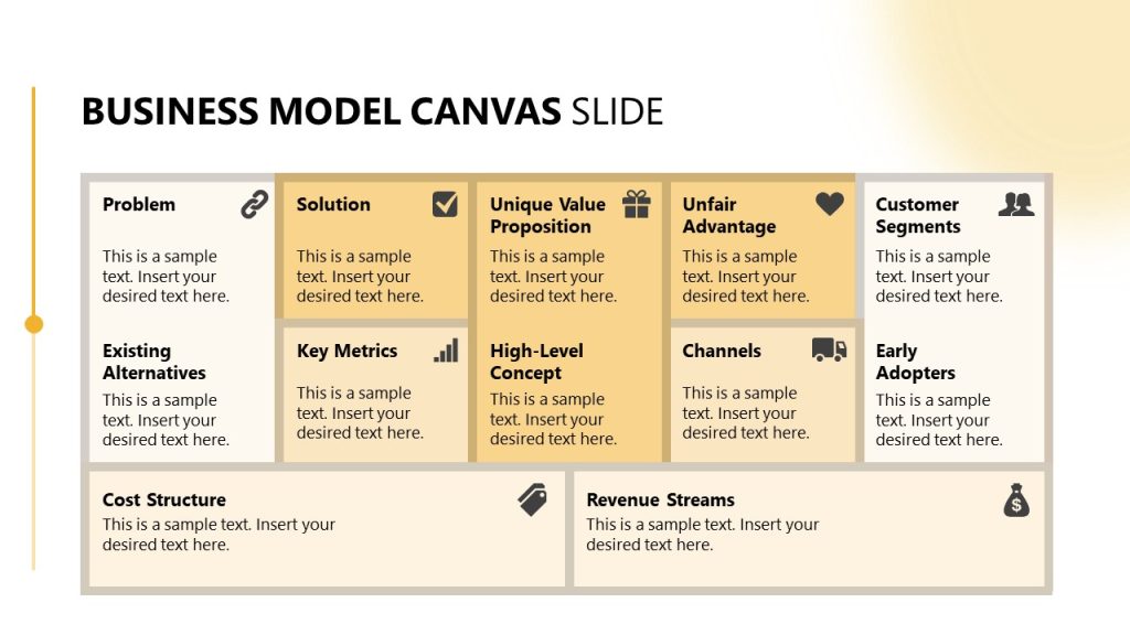 Busines Model Canvas - Business Corporate Company Pitch Slide - SlideModel