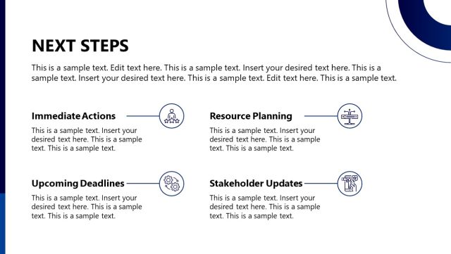 Next Steps Slide - Project Status PPT Slide Template - SlideModel