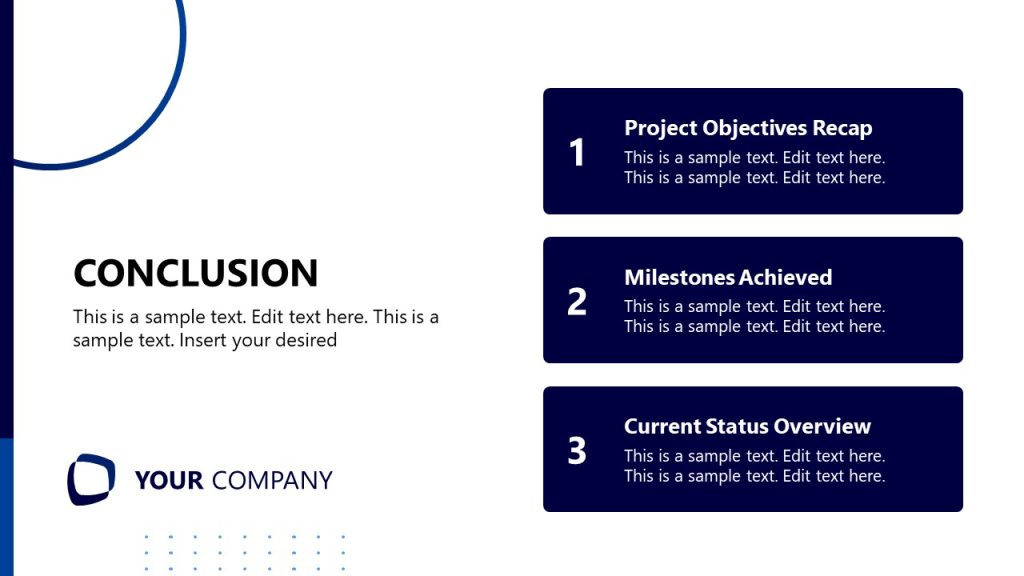 Conclusion Slide - Project Status PPT Template - SlideModel