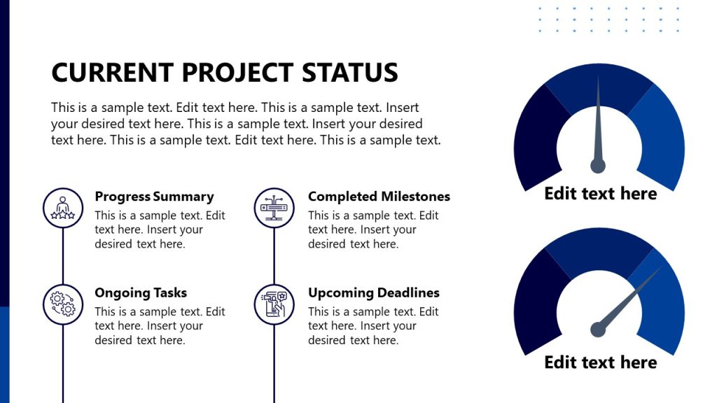 Current Project Status Template Slide - SlideModel