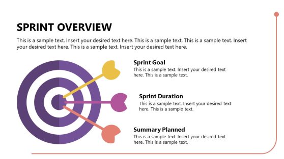 Sprint Overview Slide with Target Infographic - SlideModel