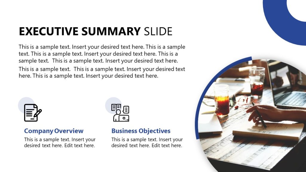 Executive Summary Slide - Professional Pitch Deck PPT Template - SlideModel