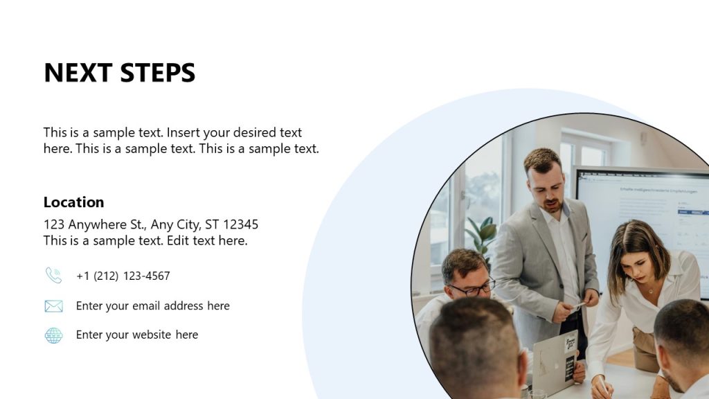 Next Steps Slide - Executive Pitch Deck PPT Template - SlideModel