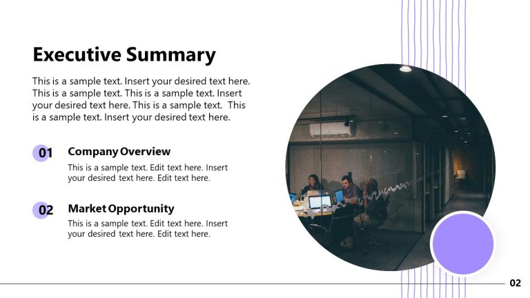 Executive Summary Slide - Tech Startup Business Development Template ...