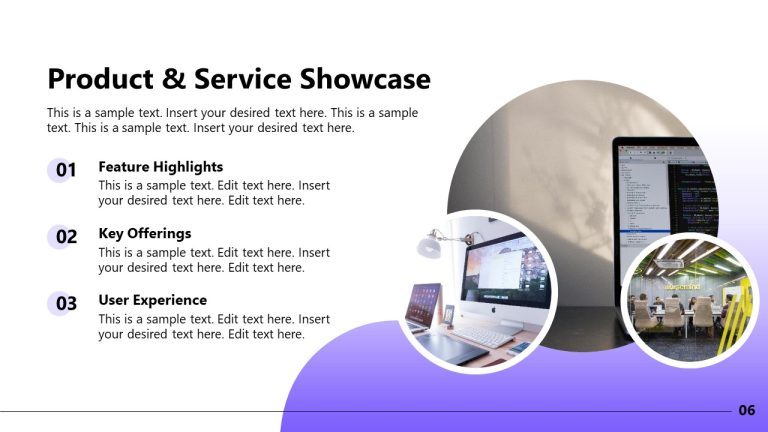 Product & Service Showcase Template Slide - SlideModel
