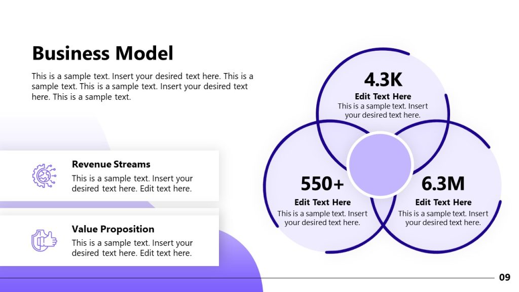 Editable Business Model Template Slide - Tech Startup Presentation ...