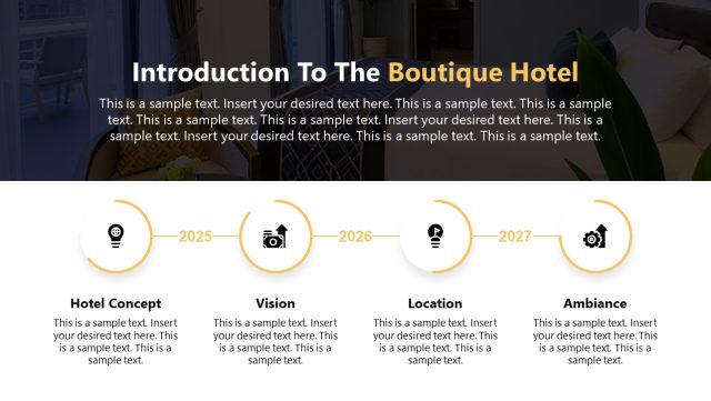 Slide for Introduction Slide - Boutique Hotel Pitch Deck - SlideModel