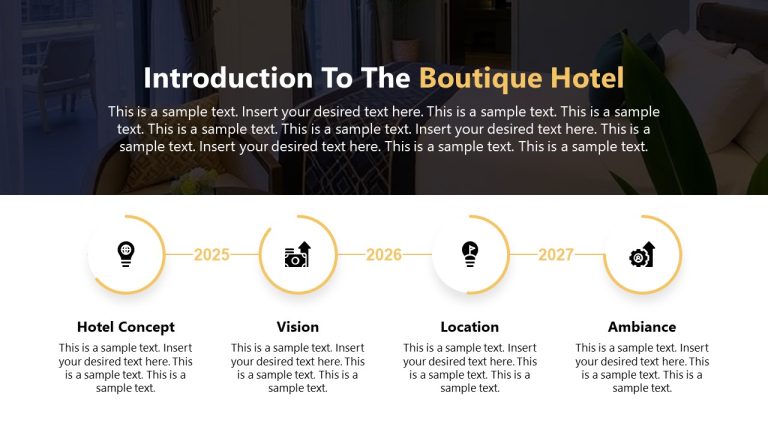 Slide for Introduction Slide - Boutique Hotel Pitch Deck - SlideModel