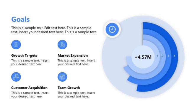 Goals Infographics Slide - Quarterly Business Review Template - SlideModel