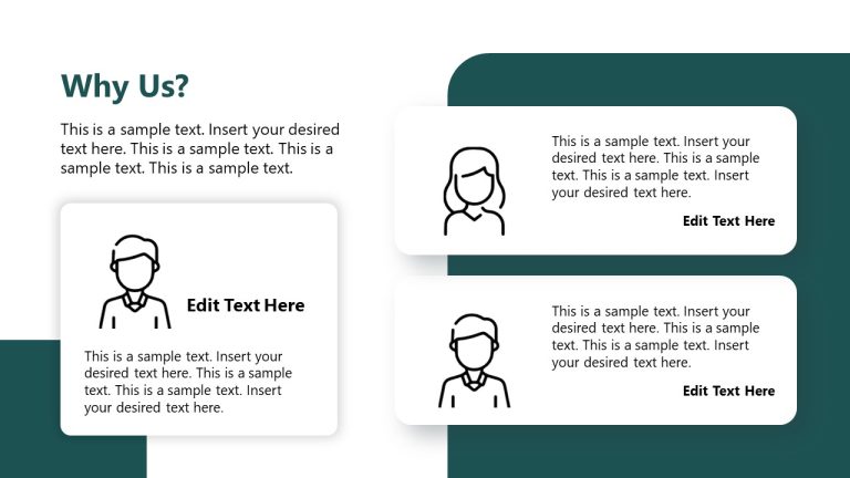 Why Us Slide with Three Segments - SlideModel