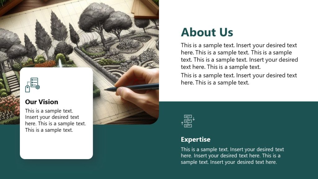 Landscape Design Proposal - About Us Slide - SlideModel