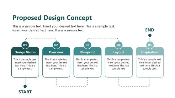 5-Step Process Diagram for Project Concept Presentation - SlideModel