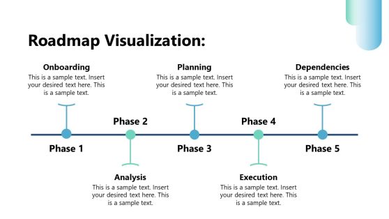 Roadmap Visualization Slide - 5 Phase Diagram - SlideModel