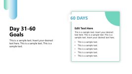 Creative Slide for Presenting Goals of Day 31-60 - SlideModel