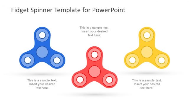 Three Fidget Spinners Slide Icons - SlideModel
