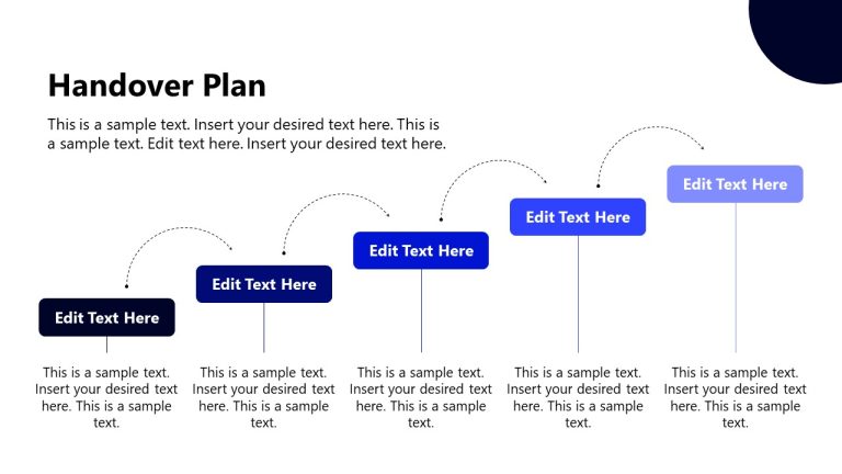 Stepwise Process Diagram for Handover Plan Presentation - SlideModel