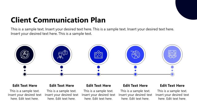 Client Communication Plan Infographics Slide - SlideModel