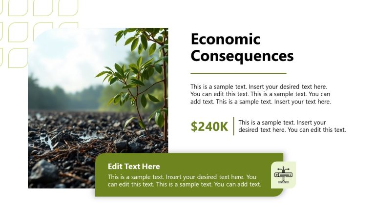 Economic Consequences Slide - Climate Change Template - SlideModel