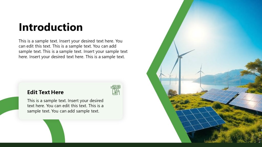 Introduction Slide - Renewable Energy Investment Plan PPT Template ...