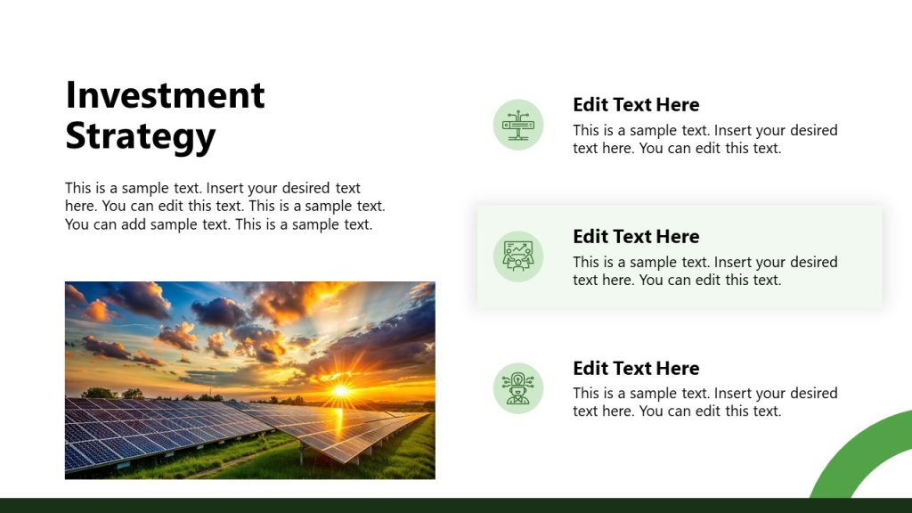 Investment Strategy Slide - Renewable Energy Investment Plan - SlideModel