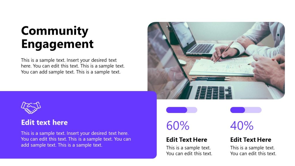 Community Engagement Slide with Infographics - SlideModel