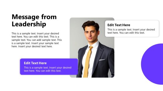 Editable Message from Leadership Slide for Presentation - SlideModel