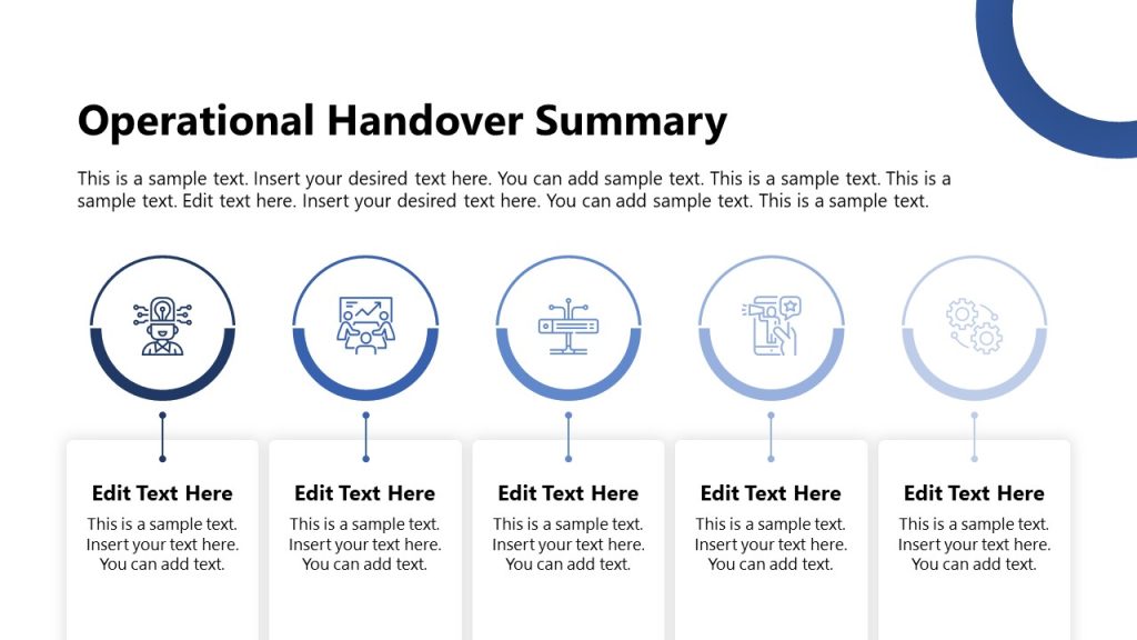 Operational Handover Summary with Circular Infographics - SlideModel