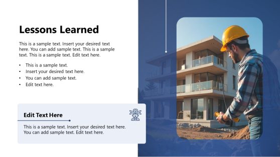 Lessons Learned Slide - Post-Construction PPT Template - SlideModel