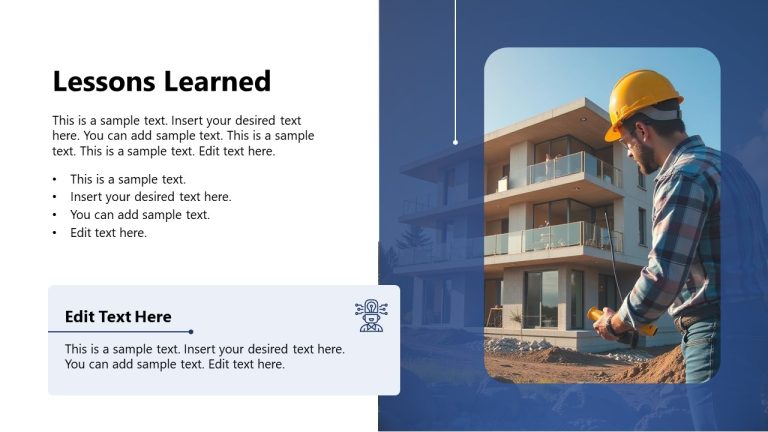 Lessons Learned Slide - Post-Construction PPT Template - SlideModel