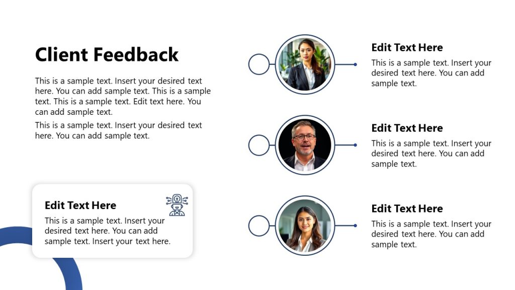 Client Feedback Slide with Images - SlideModel