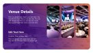 Venue Details Slide - Event Brief Presentation - SlideModel