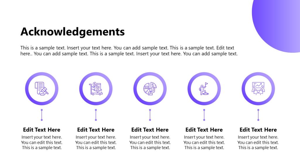 Acknowledgements Slide with Graphical Icons - SlideModel